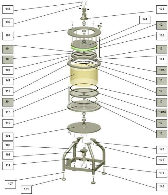 Chromaflow 600 mm, manual nozzle, 100-300 mm, 10 SS | Cytiva