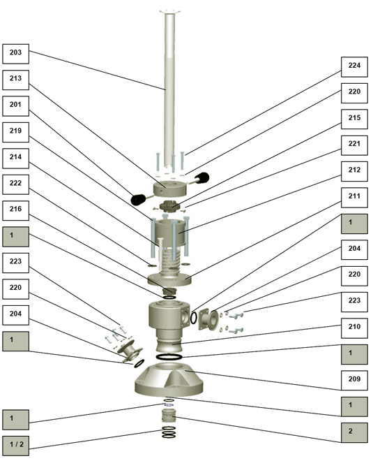 Chromaflow 600 mm, manual nozzle, 300-500 mm, 10 SS | Cytiva