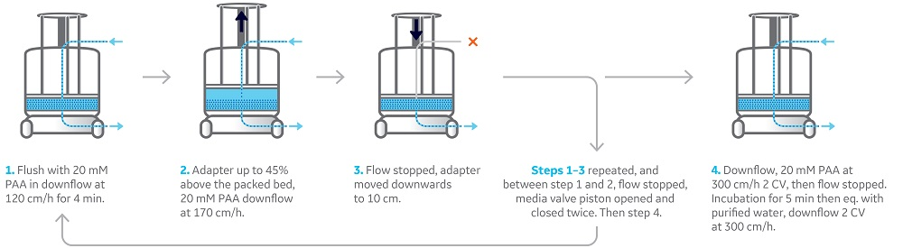 Sanitization: AxiChrom columns
